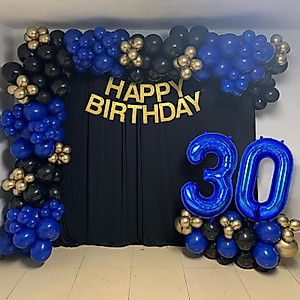 Dark Blue Number 10 Balloons, 10th Birthday Balloon, 40inch Laser Blue 10 Balloon Numbers, Large Self Inflating Foil Balloon, 10th Birthday Decorations for Birthday, 10 Anniversary Decorations