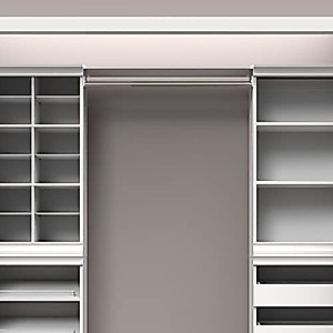 ClosetMaid Modular Shelf & Hang, Wood Organizer Adjustable Closet, Add On Storage Accessory, White, Shelf and Hang Rod Kit