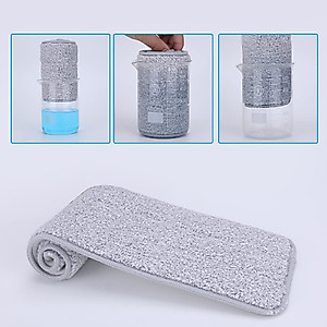 DEANIC 16" Wet Dust Mops Hardwood Floor with 3 Washable Pads Flat Mop Microfiber Mop for Floor Cleaning…