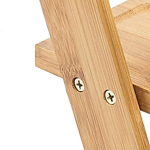 TiTa-Dong Bamboo Plant Stand,3-Tier Flower Stand Succulents Plant Landing Bonsai Shelf for Home Balcony Decor - 7" x 3.6" x 9.8"