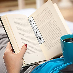 5 Pieces Teacher Bookmark Thank You Bookmark with Pendant Classic Graduation Teacher Bookmark Christmas Present for Teacher Graduation Present (Teaching is A Work Style)