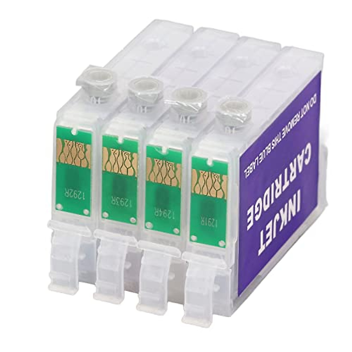 FTVOGUE Ink Cartridge,4 Colors Printing Accessory Part PP for Photo Paper Document (T1251/T1252/T1253/T1254)