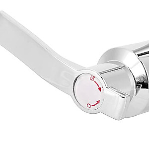 Kitchen Faucet, Water Sink Faucet Single-Tube Cold Wall-Mounted, 360° Rotatable G1/2inch Water Kitchen Tap Without Hose, Copper Outlet, Silver(Wall-Mount, No Basin Faucet)