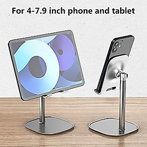 Uniwit Aluminium Alloy Angle Adjustable Desktop Cellphone Holder,Case Friendly,Fully Protect Cellphone,Sturdy and Durable Phone Stand Compatible for All iphone Series and Other 4-7.9 inches cellphones