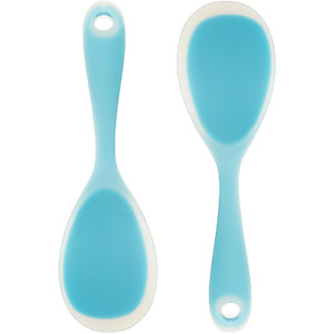 SHOWERORO 2Pcs Wear Resistant Silicone Rice Spoons Non Stick Rice Scoopers for Household Use Ideal for Rice Cookers and Serving Rice