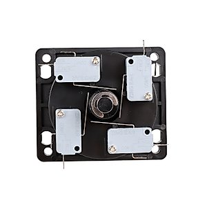 EG STARTS American Style Arcade Competition 2Pin Joystick BLACK Switchable From 8 Ways Operation, Elliptical Black Handle, Precision 8-Way 187" (4.8mm) terminal