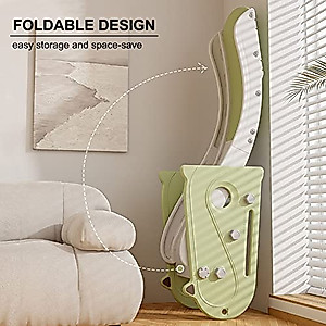 Kid Slide Toddler Slide for Kids with Basketball Hoop, Indoor and Outdoor Backyard Baby Playground, Freestanding Baby Slide Climber Playset Toys, Toddlers Age 2-7 Green