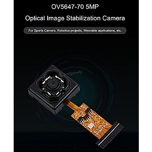OV5647 5MP 1080P HD Video Dual-axis Optical Image Stabilization Camera Module for Raspberry Pi 4 3 Zero/Zero 2 W and CM3/3+/4 @XYGStudy (OV5647-70 5MP OIS Camera)