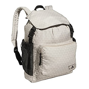 adidas Saturday Backpack, BOS Mini Monogram Wonder Beige/Black, One Size