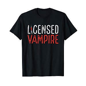Licensed Vampire Phlebotomy Specialist Drawing Blood Expert T-Shirt