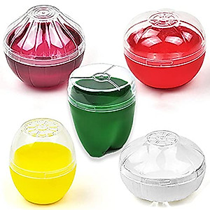 OUKEYI 5Pieces Fruit and Vegetable Storage Containers Reusable Refrigerator Box Storage Bowls Saver Holder Keeper for Green pepper, onion, Tomato, Lemon, and garlic ，Refrigerator Vegetable Crisper