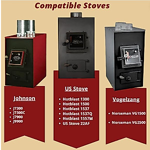 US Stove 40257 (2 Pack) Vogelzang & Johnson Shaker Grate Fits 1300, 1500, 1537G, 1537M, 1557M, Ashley 22AF, Vogelzang Norseman 1500, 2500 Johnson J7300 J7900 Wood Coal Furnaces