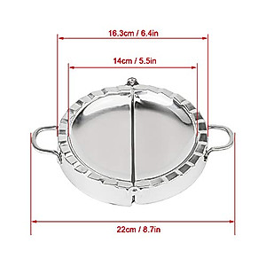PAMISO Large Empanada Maker, 6 inch Empanada Seal with 7 Inch Dough Cutter Circle, Stainless Steel Empanada Press, Pastry Tools, Pocket Pie