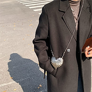 Zenosy Silver Clutch Purses for Women Glitter Evening Bags Ladies Mini Handbags with Detachable Pearl Chain for Wedding Party