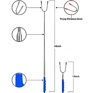 Aoocan Marshmallow Roasting Sticks , 10 Pack Long 45 Inch Smores Sticks for Fire Pit , Telescoping Rotating Smores Skewers - Hot Dog Roasting Sticks for Campfire, Camping, Bonfire and Grill