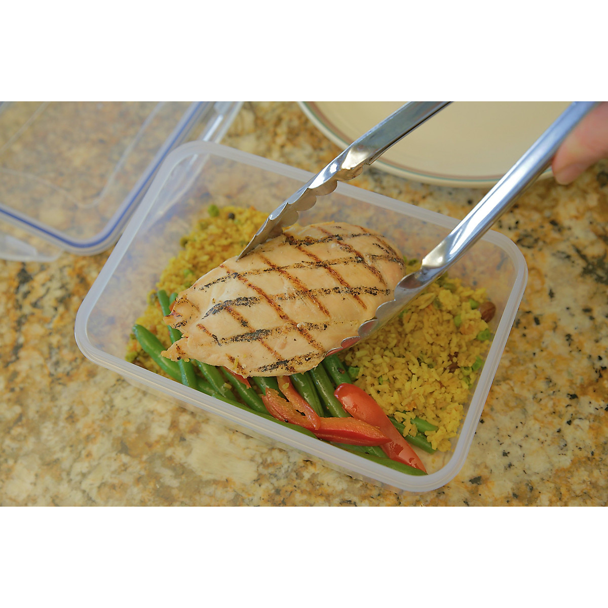 Plastic Food Storage Containers with Lids for use in Freezer Safe Food Storage Container Set and Large Food Storage Containers with Lids (16 piece Food Containers)