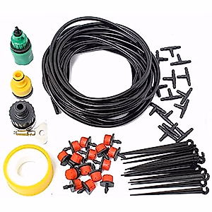 eoocvt Distribution Drip Irrigation System Kits for Garden Greenhouse Landscaping Plant Watering Drippers Sets Accessories + 10M Hose