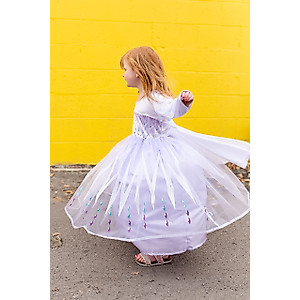 Little Adventures Ice Queen Coronation Dress up Costume (Large Age 5-7) - Machine Washable Child Pretend Play and Party Dress with No Glitter