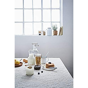 Luigi Bormioli Lock-Eat 3 Piece Jar Set 25.25 oz, 50.75 oz, 34 oz, Set of 3, Clear