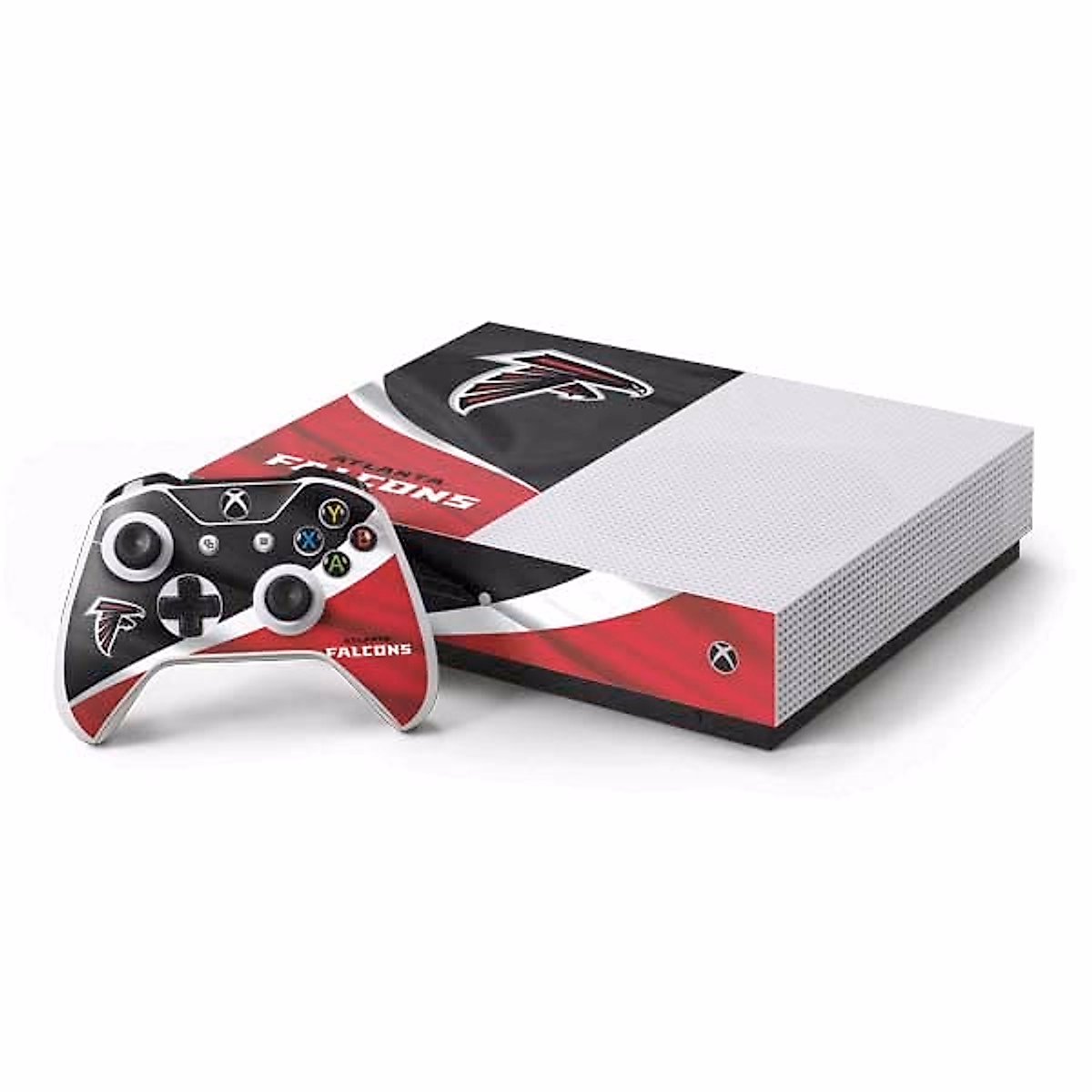 Skinit Decal Gaming Skin compatible with Xbox One S Console and Controller Bundle - Officially Licensed NFL Atlanta Falcons Design