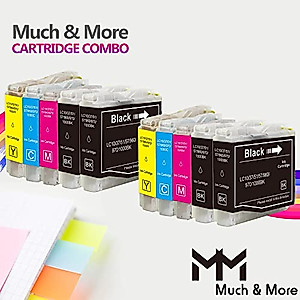 MM MUCH & MORE Compatible Ink Cartridge Replacement for HP Brother LC 51 LC-51 LC51 use for DCP-130C DCP-150C MFC-230C MFC-240C MFC-3360C Printer (4 Black, 2 Cyan, 2 Magenta, 2 Yellow, 10-Pack)