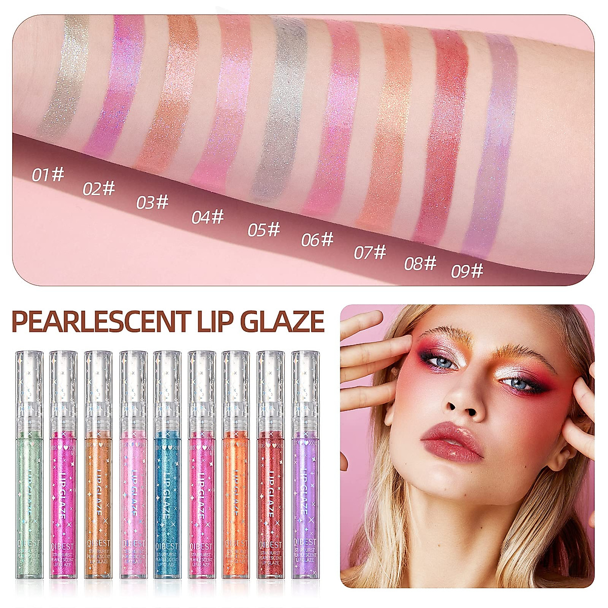 Aseawave Girls Lip Gloss, Shimmery Lip Glosses for Girls Teens & Women, | Syrupy gloss| Glossy Finish| Long-lasting| Moisturizing| Highlighting| Natural-beauty | Lip Glow Set