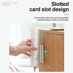 8 Pcs Adhesive Punch-Free Socket Holder，Self-Adhesive Desktop Socket Fixer, Cable Management Punch Free Surge Protector, Desktop Mobile Plug-in Socket Fixer Bracket Stand