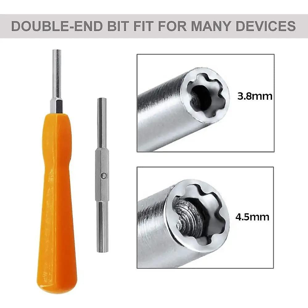 Replacement 72 Pin Slot for NES, 72 Pin Connector for NES, 72 Pin Cartridge Slot Connector with 3.8mm 4.5mm Screwdriver Bit Open Tool for NES 8 Bit System