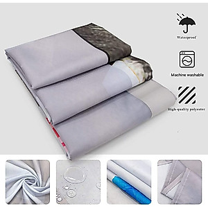 Tropical Flamingo Shower Curtain Romantic Couple Birds Bath Bathtub Bathroom Misty Jungle Decor Sets with 12 Hooks Waterproof Durable Polyester Fabric Washable 72" L x 72" W Purple Grey Blue White