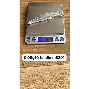 10PCS Unpainted topwater Minnow Fishing Lure 10.1cm 9g Crankbait Artificial Hard Bait Carp Pike Bass Wobblers Deep Diving Fishing jerkbait 8201 Free Eye