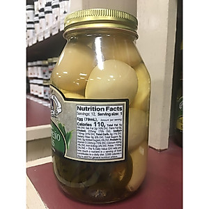 Amish Wedding All Natural Pickled Jalapeno Eggs, 32 oz jar