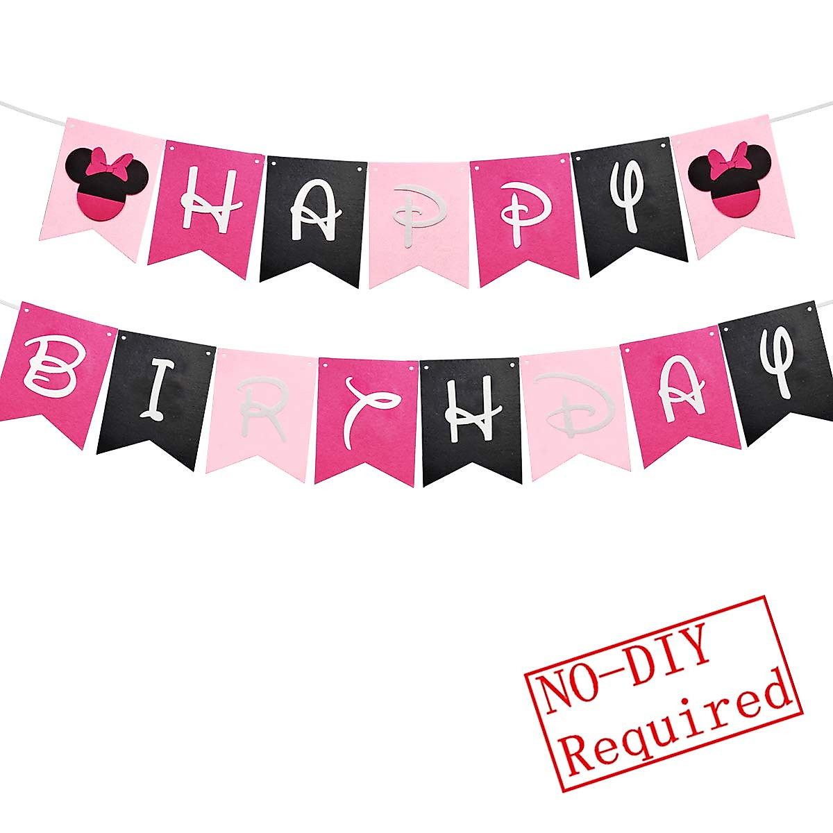 Minnie Birthday Banner, Minnie themed party supplies, girl birthday party decoration items
