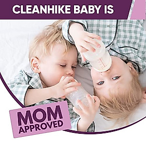 Pink (3) Baby Bottle Silicone Brushes and (30 Pack) Baby Milk Bottle Cleaning Tablets, Baby Water Bottle Tumbler Cleaner