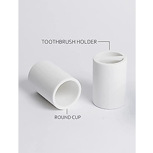 Jo Lavie Matte Black Bathroom Accessory Set 4 Pcs & Rectangle Vanity Tray, Bathroom Organizer Soap Dispenser Apothecary Jar Toothbrush Holder Toothbrush Cup Bathtub Tray Bathroom Organizer