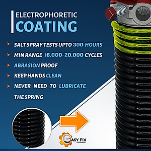 Garage Door Torsion Spring 207x2x20 | Torsion Spring Replacement for Garage Repair | Minimum 16,000 Cycles | Left and Right Hand Wound Replacement with Steel Bearing (Pair) Fix Garage Door 7 + 8 Feet