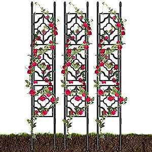 5FT Garden Trellis for Climbing Plants Outdoor, Kalolary Screen Garden Trellis Rustproof Vine Trellis Frame Cucumber Trellis Grow Support for Outdoor Indoor Fruits Vegetables Flowers Potted Plants