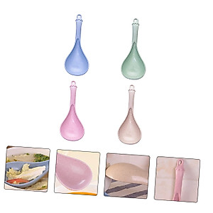 Anneome 4Pcs Kitchen Food Serving Spoon Creative Soup and Porridge Spoons for Buffet Catering and Everyday Use Multifunctional Utensils for Serving Food