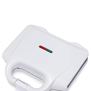 Amazon Basics Waffle Maker 2-Slices White with Non-stick coating and Easy to Clean, 700W