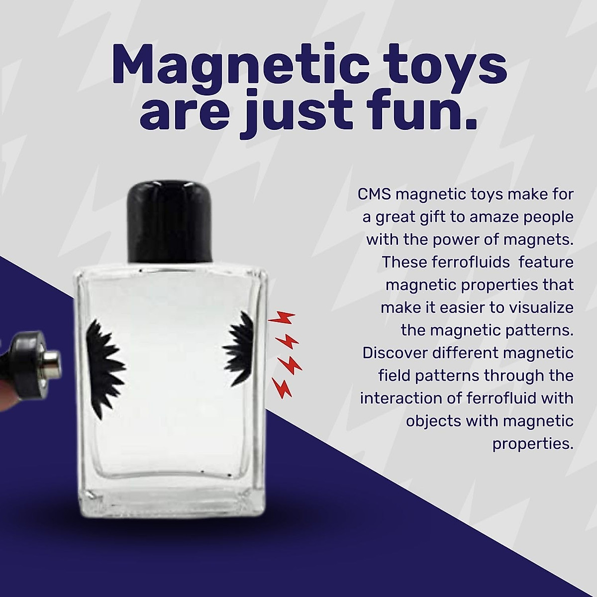 CMS MAGNETICS - (2oz Kit) Ferrofluid Science Experiment Kit for Education in Magnetism - Includes: 2 Fluid Ounce (59mL) Bottle of Ferrofluid, Gloves, Pipette, Petri Dishes