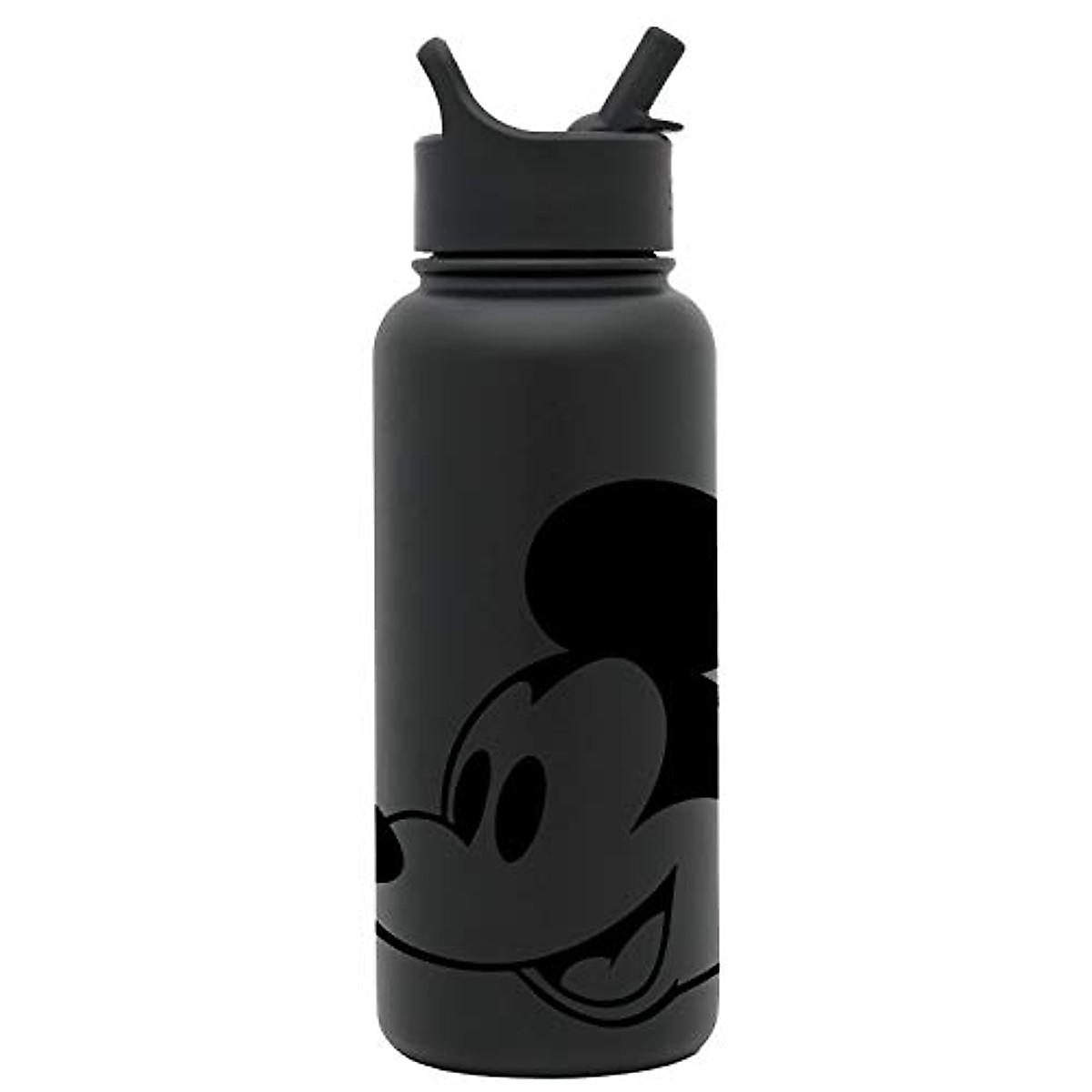 Simple Modern Disney Water Bottle with Straw Lid Vacuum Insulated Stainless Steel Metal Thermos | Gifts for Women Men Reusable Leak Proof Flask | Summit Collection | 32oz Mickey Mouse on Black