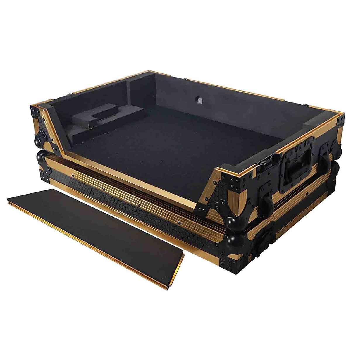 ProX ATA Flight Style Road Case for RANE ONE DJ Controller with Laptop Shelf and Wheels - High-Density Protective Foam for Interior Support - Finish on Laminated 3/8" Plywood - XS-RANE ONE WLT FGLD