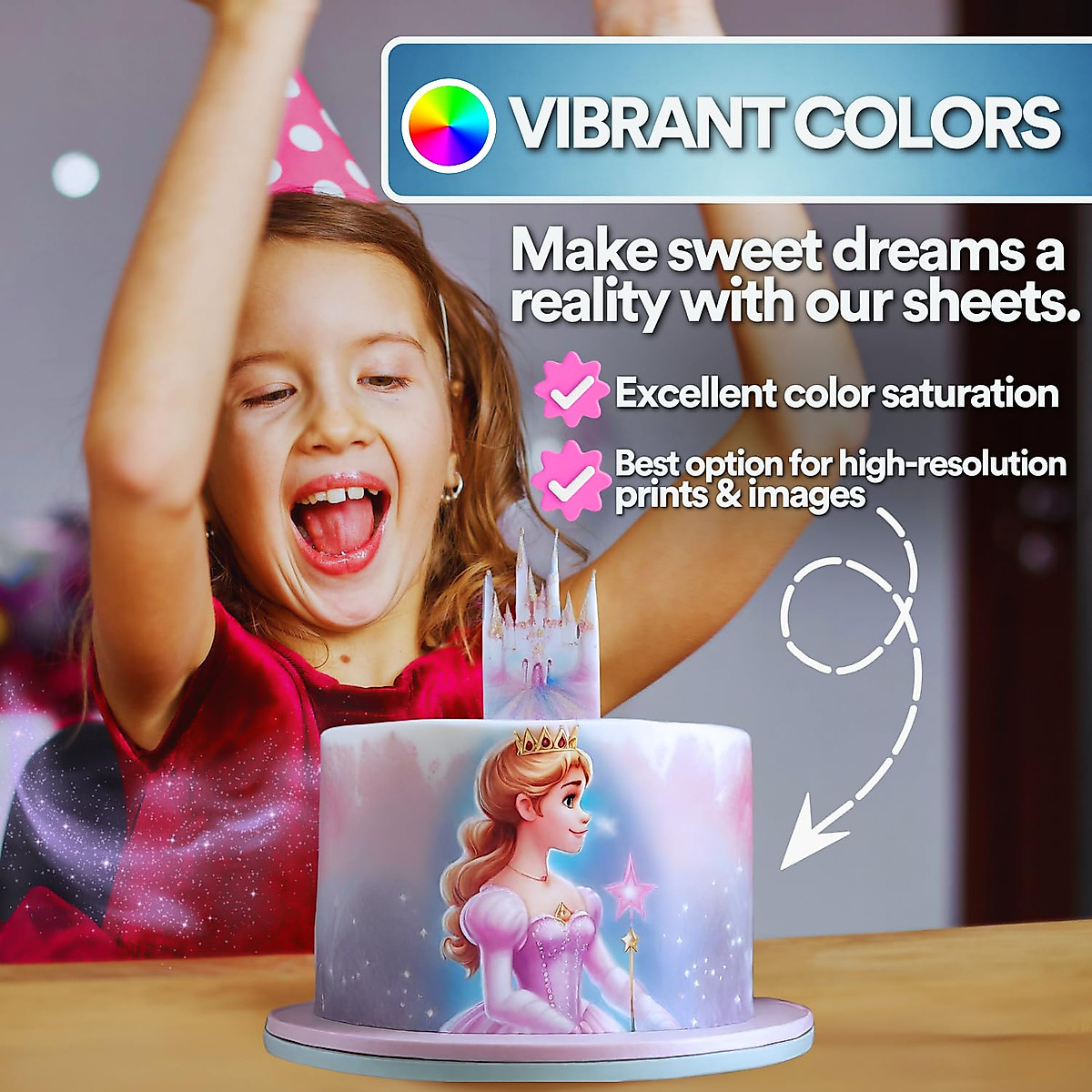 paper2eat Frosting Sheets Premium (Icing Sheets) 8.5“ x 11“ – 24 count – White Edible Printer Paper