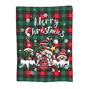 Merry Christmas Flannel Throw Blankets Merry Winter Snowflakes Bed Blanket 60"x50"