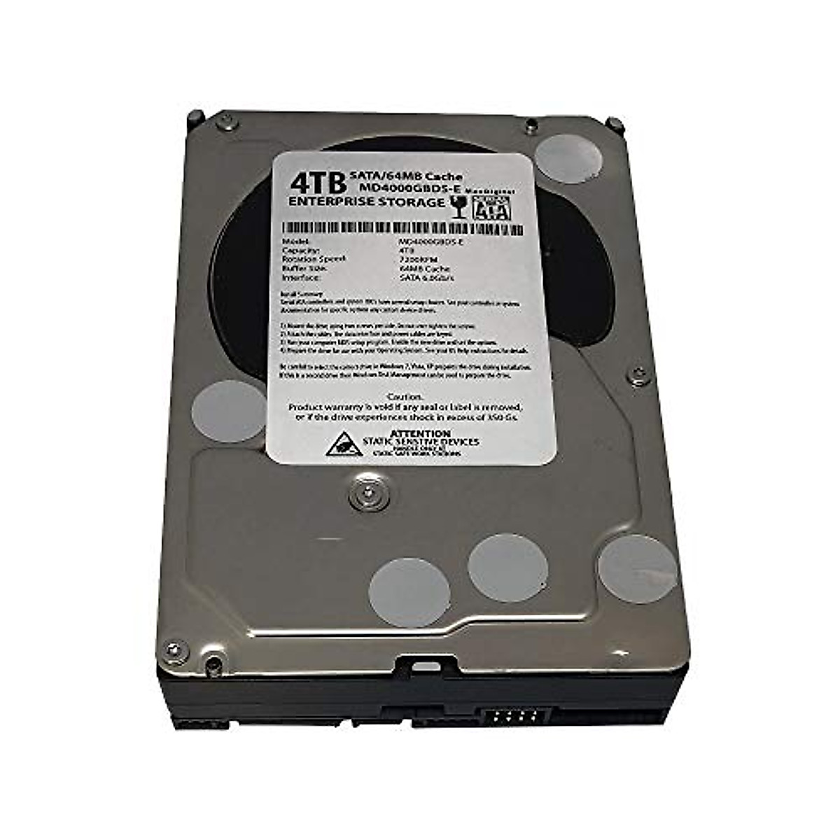 MaxDigital 4TB 7200RPM 64MB Cache SATA III 6.0Gb/s (Enterprise Storage) 3.5" Internal Hard Drive w/2 Year Warranty
