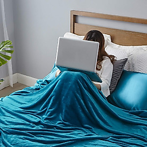 Hansleep Fleece King Size Blanket for Bed Teal, Super Soft Flannel Fuzzy King Size Blanket, Plush Cozy Blanket for All Seasons, Teal, King 90x108 Inches