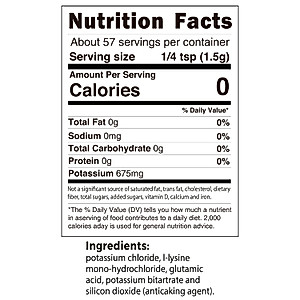 0% Sodium Salt Substitute - NaTivo Wellness - Salt Alternative - Gluten Free - Low in Calories - Reduce your daily Sodium intake - With Natural food products - Keto friendly - Non-GMO - 4 x 3oz