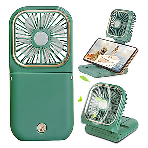FADACHY Mini Fan,Small Fan Battery Operated, USB Portable Charger Fan, Mini Handheld Fan Desk Fan, Small Personal Fan with 3 Speeds Neck Fan Power Bank Rechargeable Fan