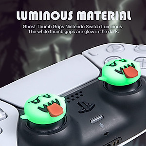 PS5 Controller Thumb Grips, Ghost Thumb Caps for Switch Pro Controller, PS5 Controller, PS4 Controller, Xbox Series X Controller - 4 Packs