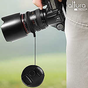 5 Pcs Altura Photo Lens Cap Keeper, Camera Lens Cap Leash for DSRL & Mirrorless Lenses - Camera Lens Keeper/Lens Holder for Canon, Nikon, Sony, Sigma, Tamron & Others Camera Lens Accessories