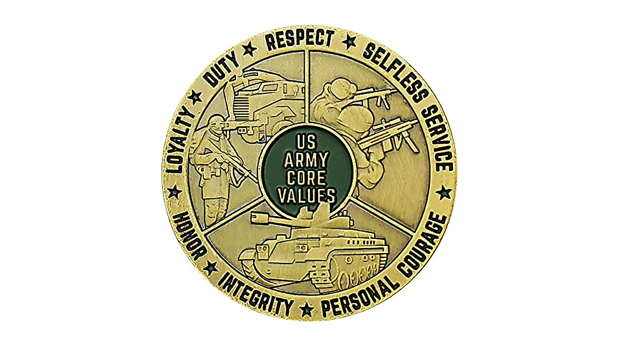 US Army Core Values Commemorative Challenge Coin